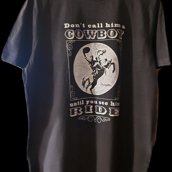 Wrangler | Tops | Wrangler Womens L Dont Call Him A Cowboy | Poshmark